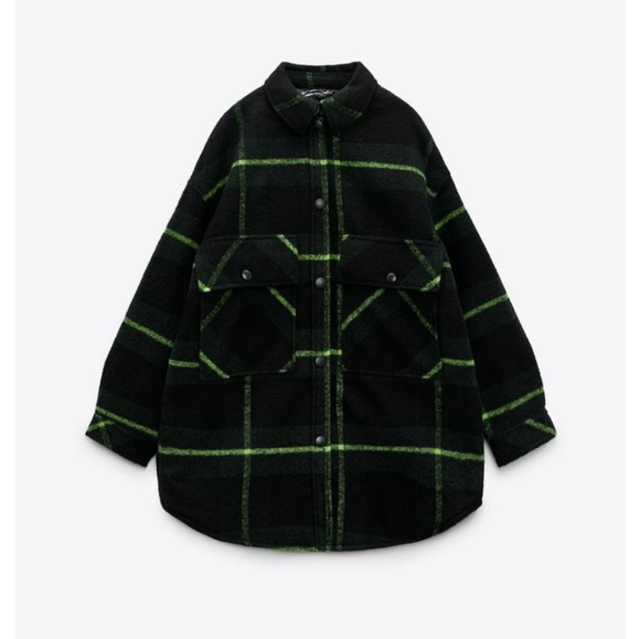 Zara | Jackets & Coats | Zara Plaid Oversized Shacket | Poshmark